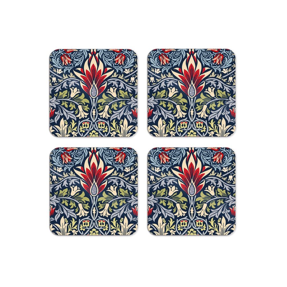 Set of 4 Snakeshead Coasters by William Morris Collection®
