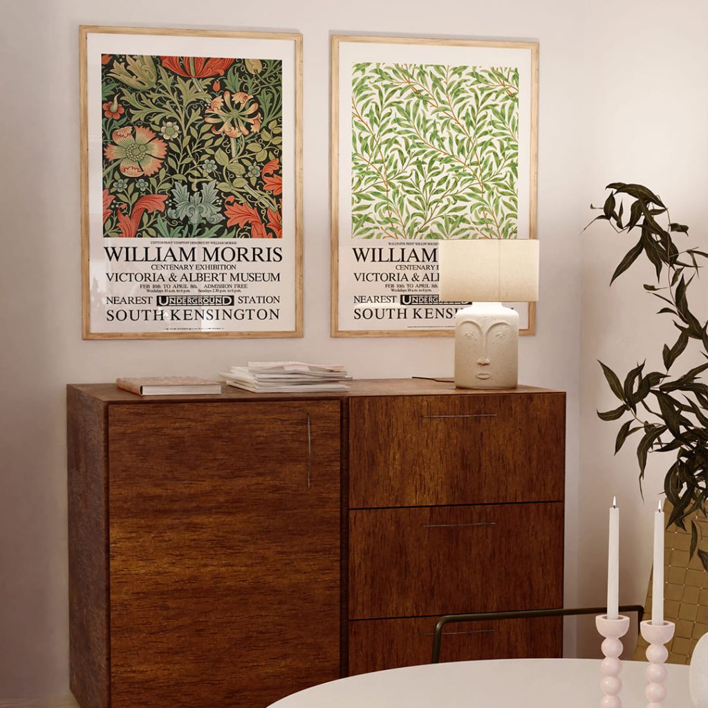 William Morris Golden Lily Exhibition Poster Framed Print